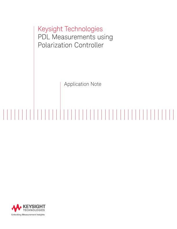Polarization Dependent Loss (PDL) Measurement PDF Asset Page | Keysight