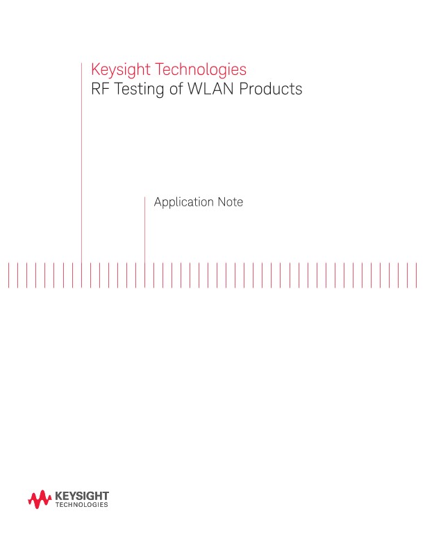 RF Testing of WLAN Products PDF Asset Page | Keysight