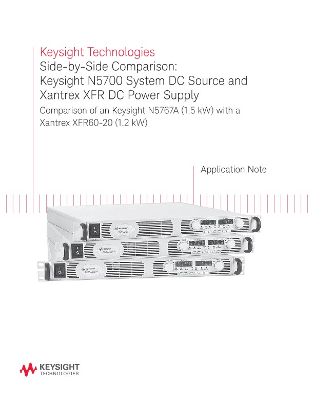 N5700 System DC Source vs Xantrex XFR DC Power Supply PDF Asset Page ...