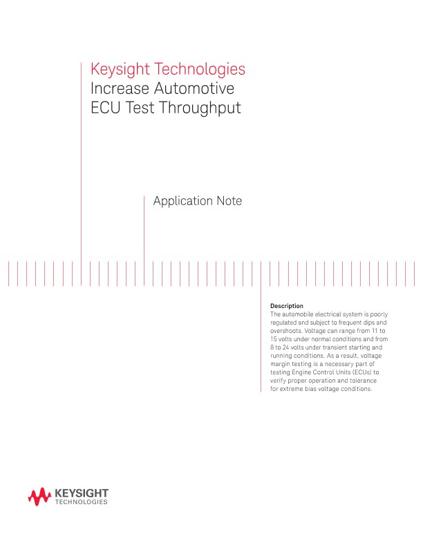 Increase Automotive ECU Testing PDF Asset Page | Keysight