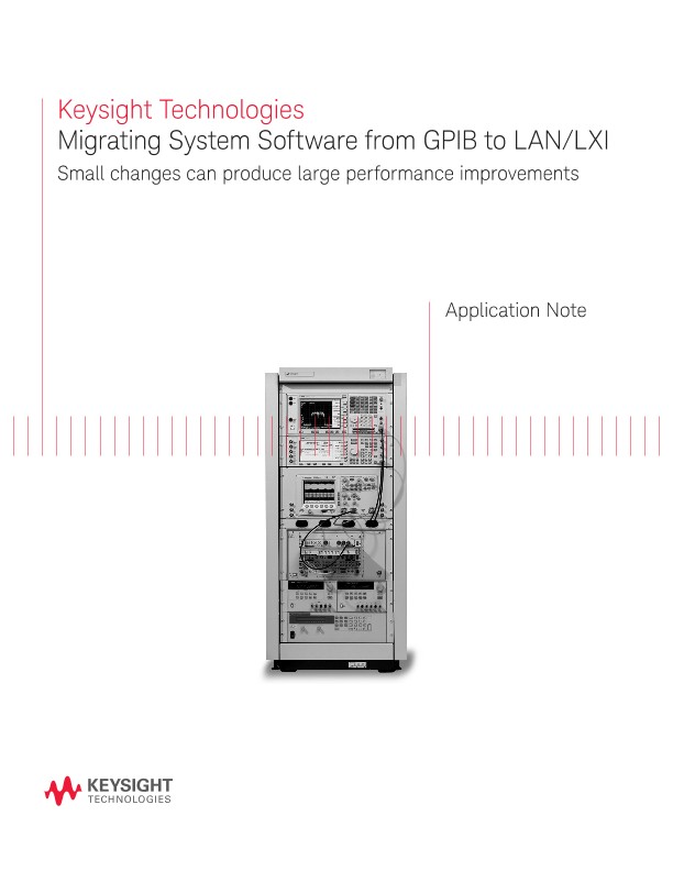 System Software Migration from GPIB to LAN / LXI PDF Asset Page | Keysight