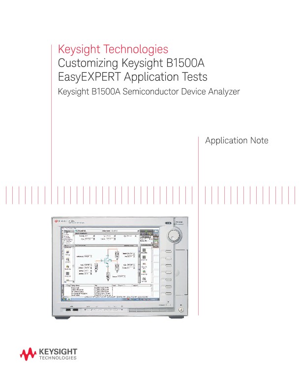 Customizing Keysight's B1500 EasyEXPERT Application Tests PDF Asset ...