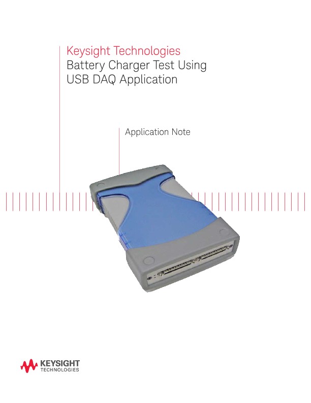 Battery Charger Test Using USB DAQ Application PDF Asset Page | Keysight