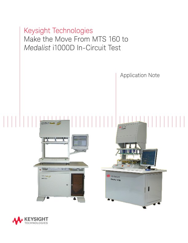 Migrating from MTS 160 to Medalist i1000D ICT PDF Asset Page | Keysight