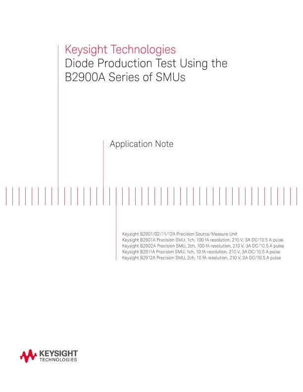 Diode Production Test Using the B2900A Series of SMUs PDF Asset Page ...