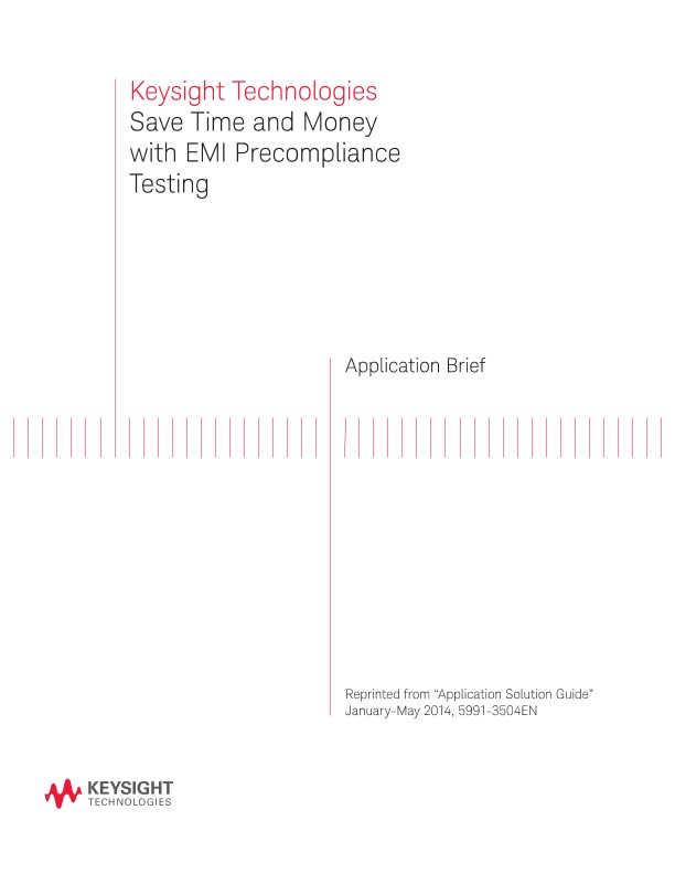 EMI Precompliance Testing Saves Time and Money PDF Asset Page | Keysight