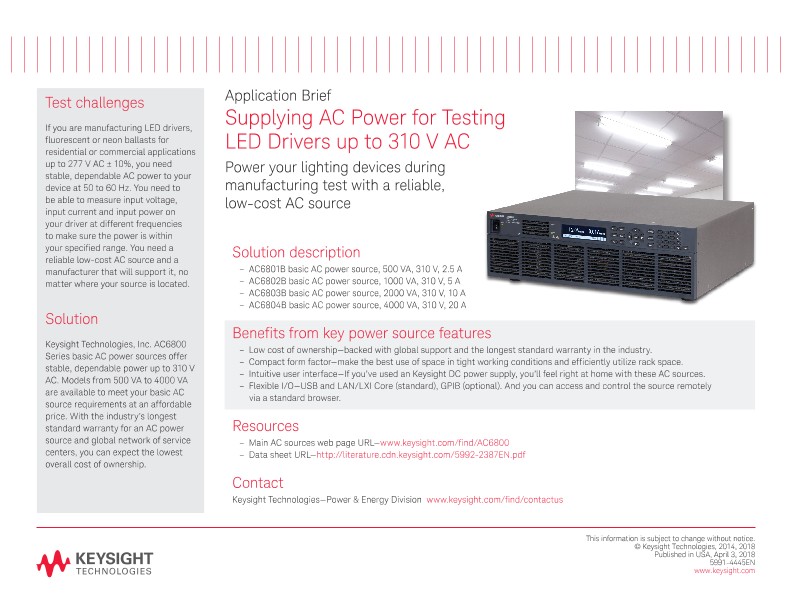 Supplying AC Power for Testing LED Drivers up to 310 V AC PDF Asset ...