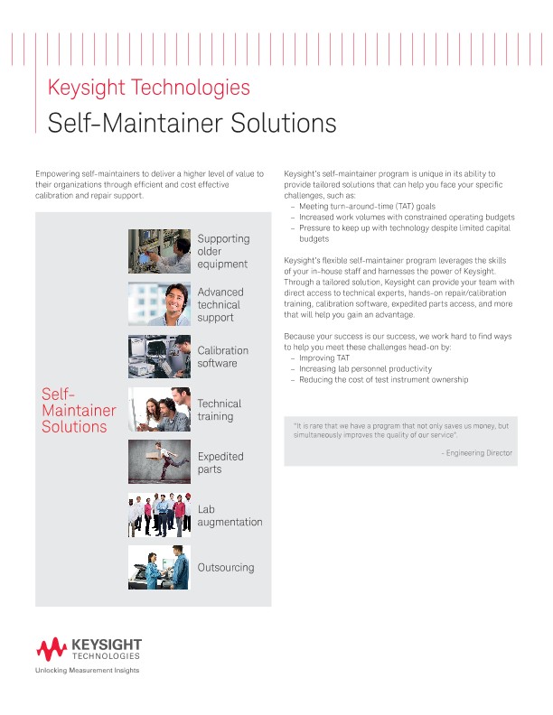 Self-Maintainer Solutions PDF Asset Page | Keysight