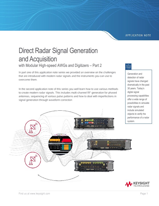Direct Radar Signal Generation and Acquisition – Part 2 PDF Asset Page ...