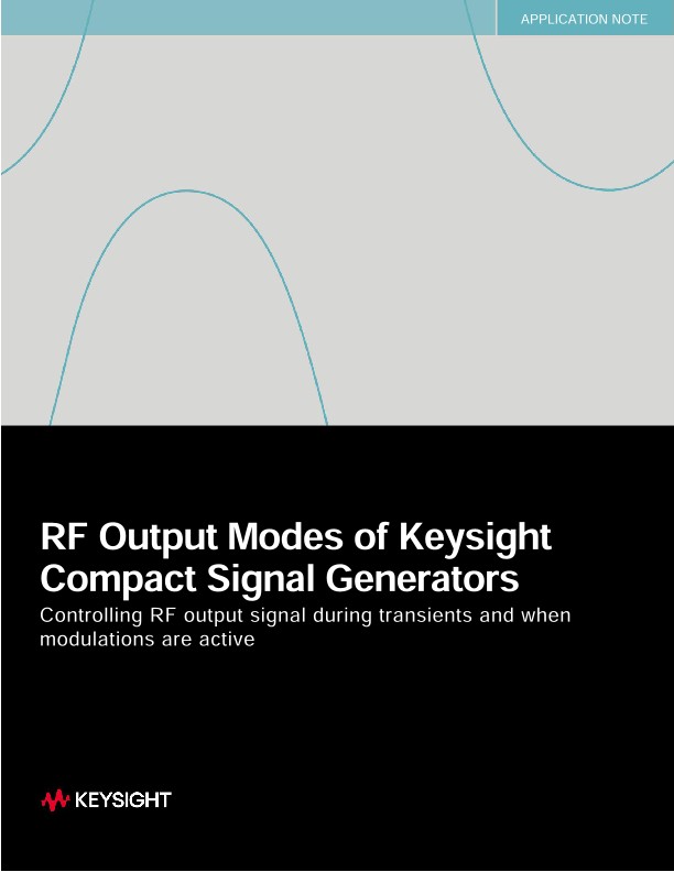 RF Output Modes of Keysight Compact Signal Generators PDF Asset Page ...
