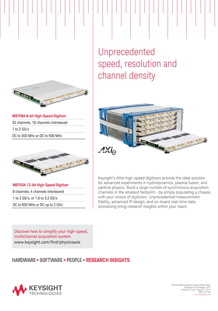 AXIe Digitizers with High Channel Density PDF Asset Page | Keysight