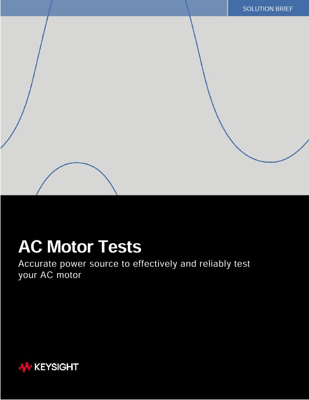 AC Motor Tests PDF Asset Page | Keysight