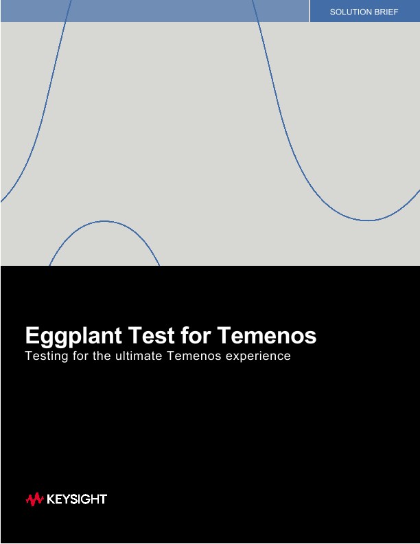 Eggplant Test for Temenos PDF Asset Page | Keysight