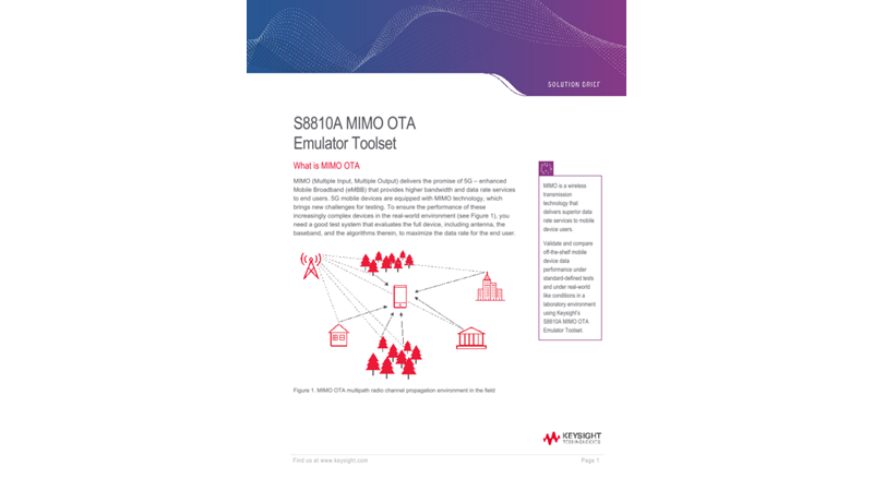 S8810A MIMO OTA 仿真器工具套件 | Keysight