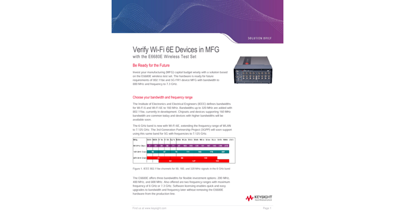 E6680E Wireless Test Set | Keysight