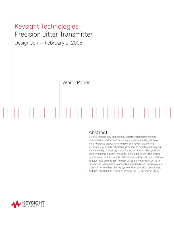 Precision Jitter Transmitter PDF Asset Page | Keysight