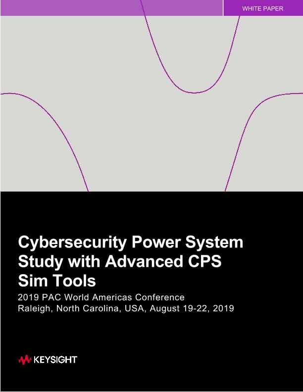 Cybersecurity Power System Study with Advanced CPS Sim Tools PDF Asset ...