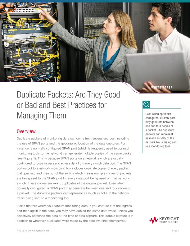 Duplicate Packets: Are They Good or Bad and Best Practices for Managing ...