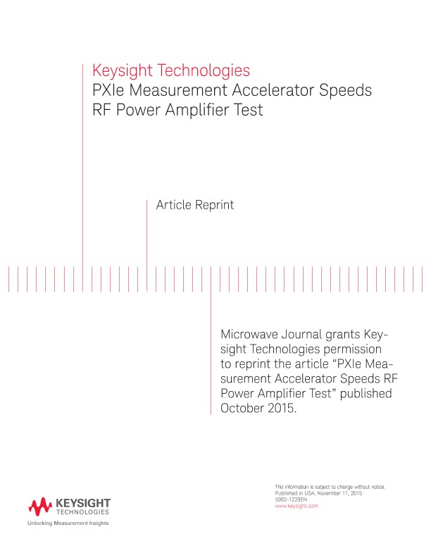 PXIe Measurement Accelerator Speeds RF Power Amplifier Test PDF Asset ...