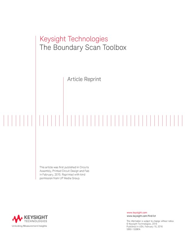 The Boundary Scan Toolbox PDF Asset Page | Keysight