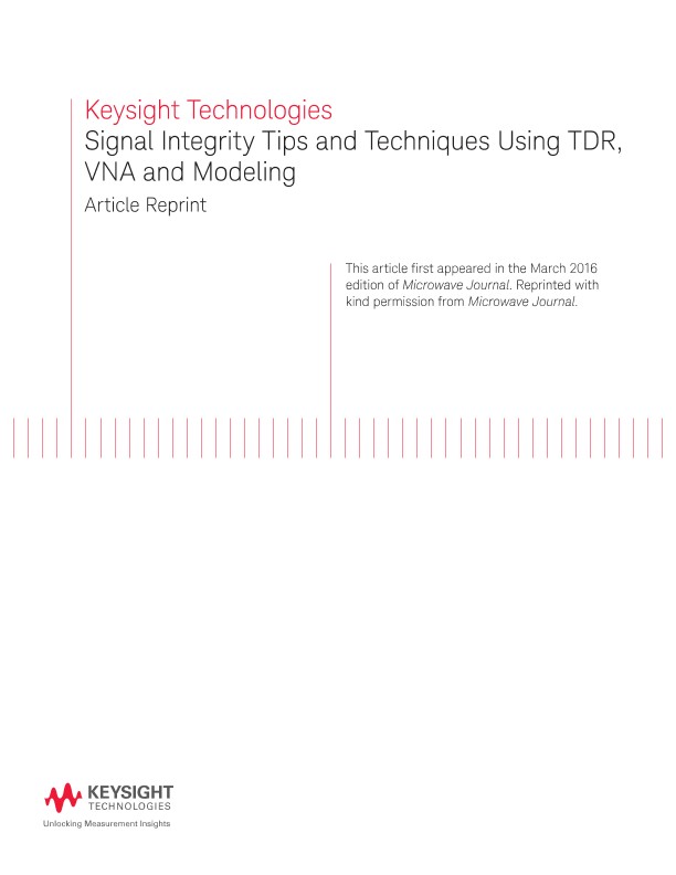 Signal Integrity Tips and Techniques Using TDR, VNA and Modeling PDF ...
