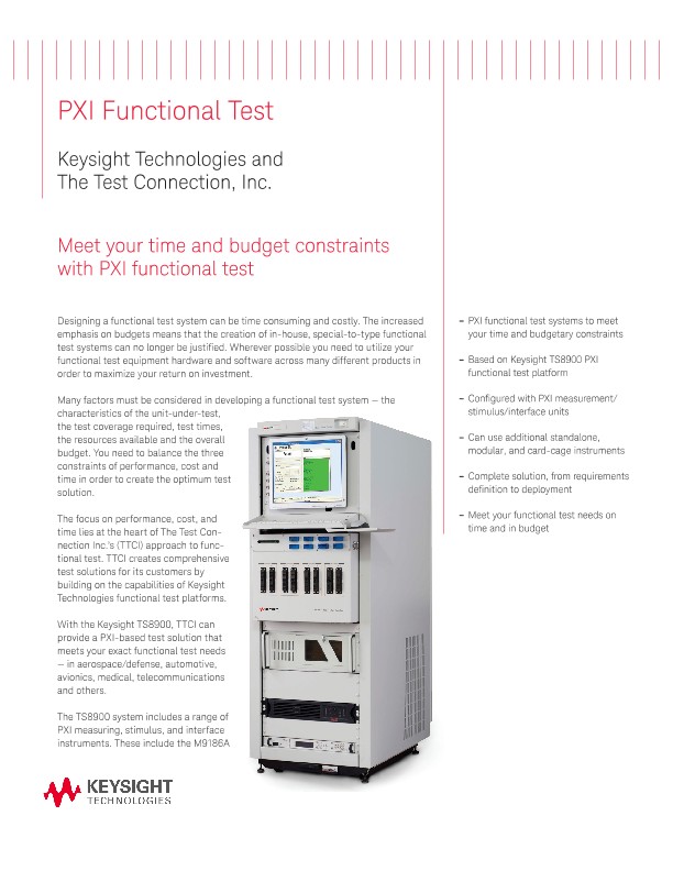 PXI Functional Test PDF Asset Page | Keysight
