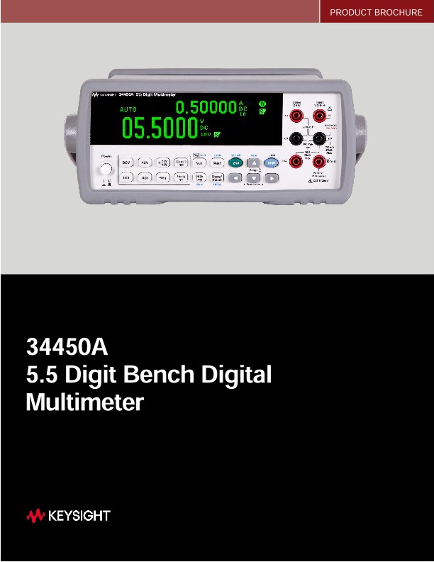 34450A 5.5 Digit Bench Digital Multimeter PDF Asset Page | Keysight