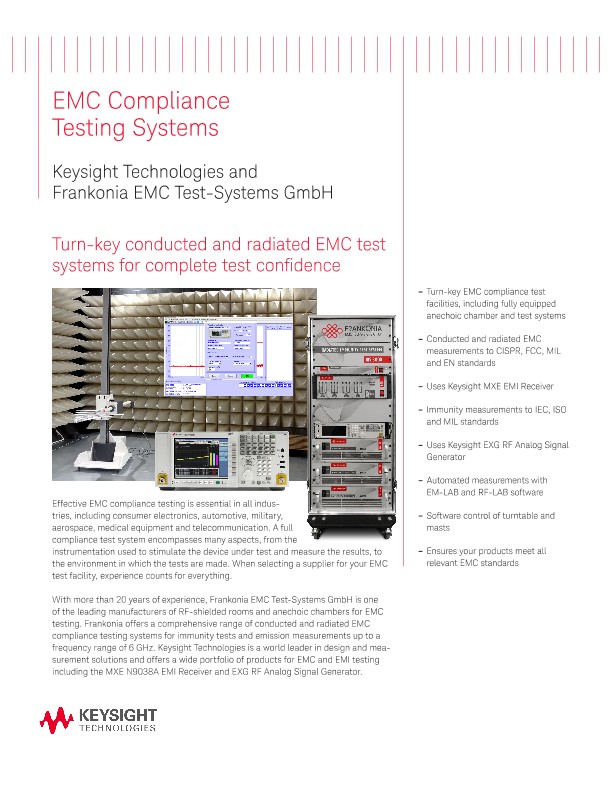 EMC Compliance Testing Systems PDF Asset Page | Keysight
