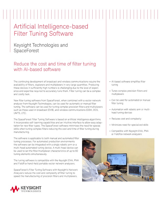Artificial Intelligence-based Filter Tuning Software PDF Asset Page ...