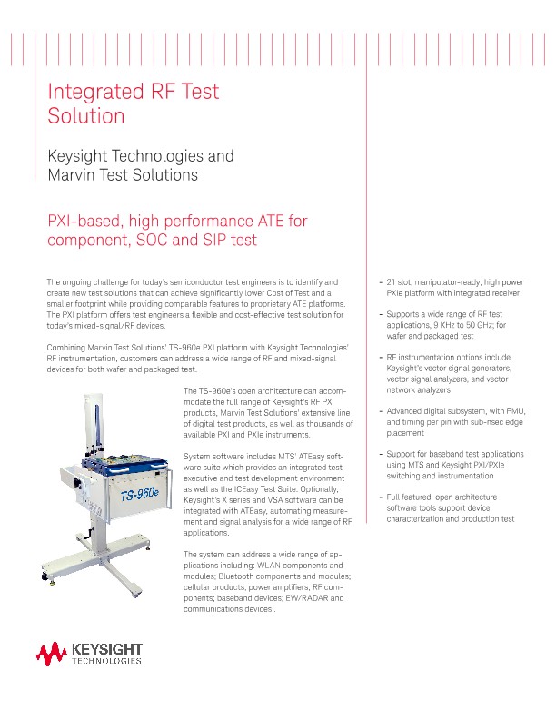 Integrated RF Test Solution PDF Asset Page | Keysight