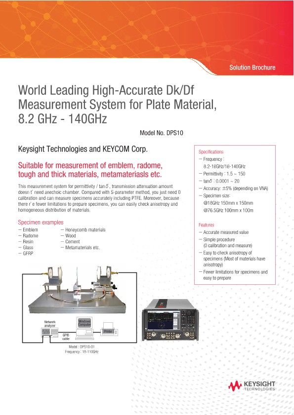 World Leading High-Accurate Dk/Df Measurement System for Plate Material ...