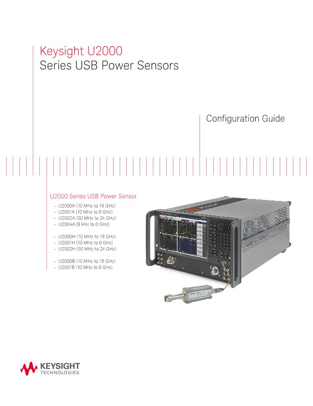 U2000 Series USB Power Sensors PDF Asset Page | Keysight