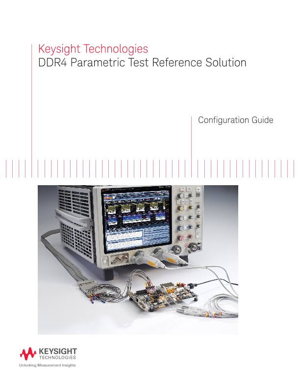 DDR4 Parametric Test Reference Solution PDF Asset Page | Keysight