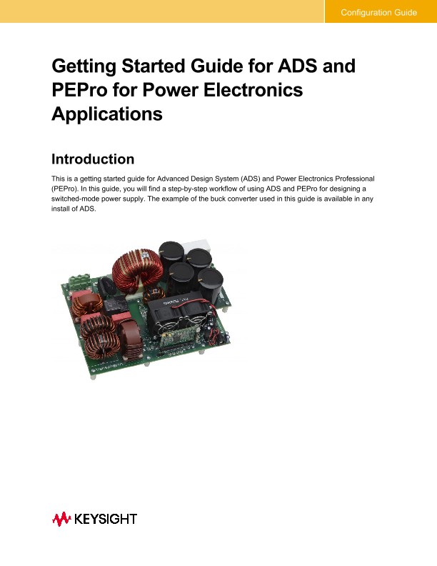 Getting Started Guide for ADS and PEPro for Power Electronics ...