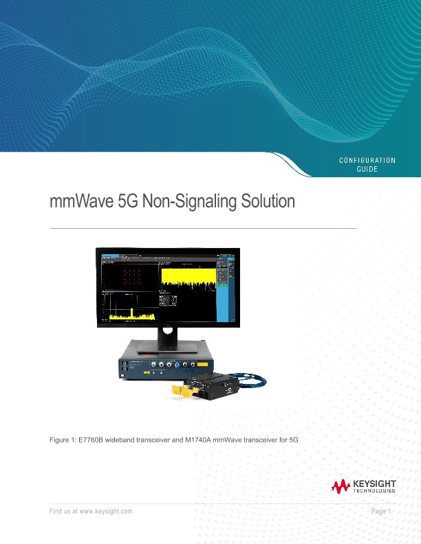 mmWave 5G Non-Signaling Solution PDF Asset Page | Keysight