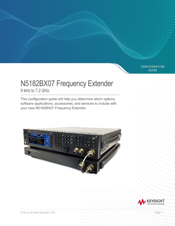 N5182BX07 Frequency Extender PDF Asset Page | Keysight
