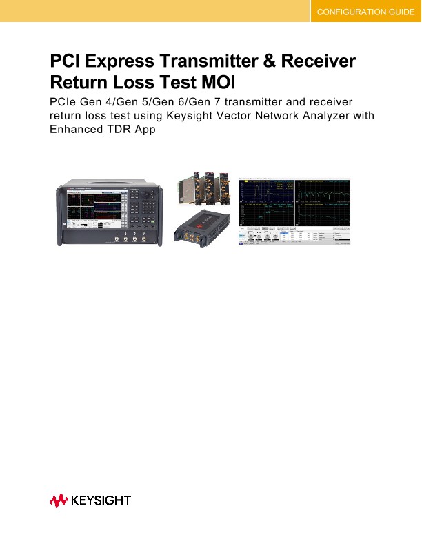 E5080B Method of Implementation (MOI) for PCIe5.0 TX/RX Return Loss PDF ...