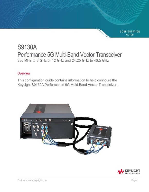 S9130A Performance 5G Multi-Band Vector Transceiver PDF Asset Page ...
