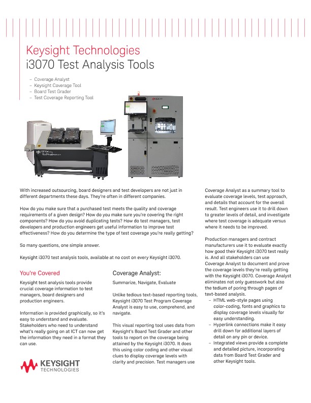 3070 Test Analysis Tools PDF Asset Page | Keysight