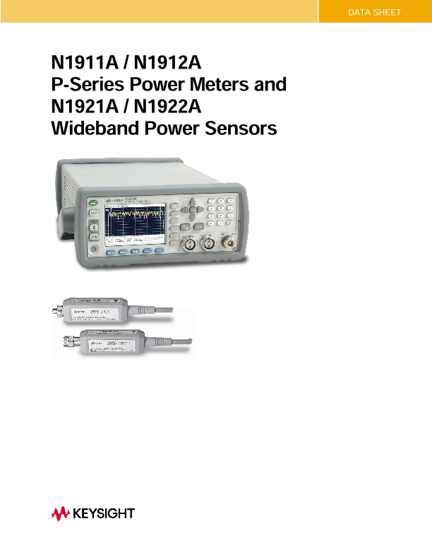 N1911A / N1912A P-Series Power Meters and N1921A / N1922A Wideband ...