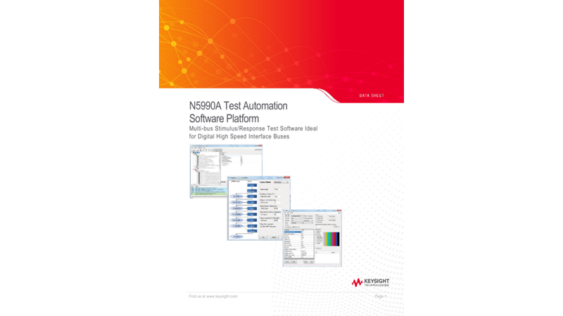 N5990A 自动合规性测试和器件表征测试软件-是德科技 Keysight