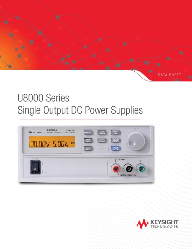 U8000 Series Single Output DC Power Supplies PDF Asset Page | Keysight