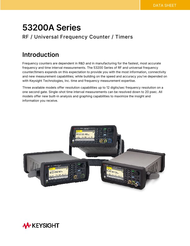 53200A Series RF/Universal Frequency Counter/Timers PDF Asset Page ...