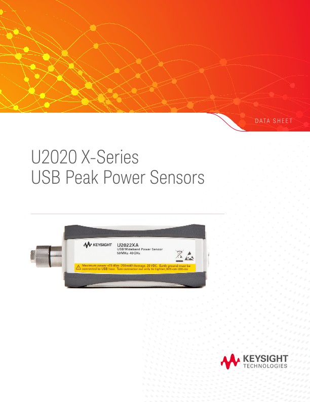 U2020 X-Series USB Peak and Average Power Sensor PDF Asset Page | Keysight