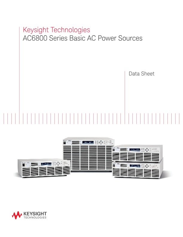 AC6800 Series Basic AC Power Sources PDF Asset Page | Keysight