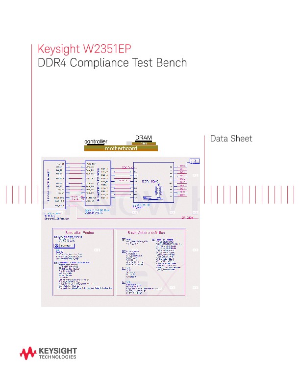 W2351EP DDR4 Compliance Test Bench PDF Asset Page | Keysight