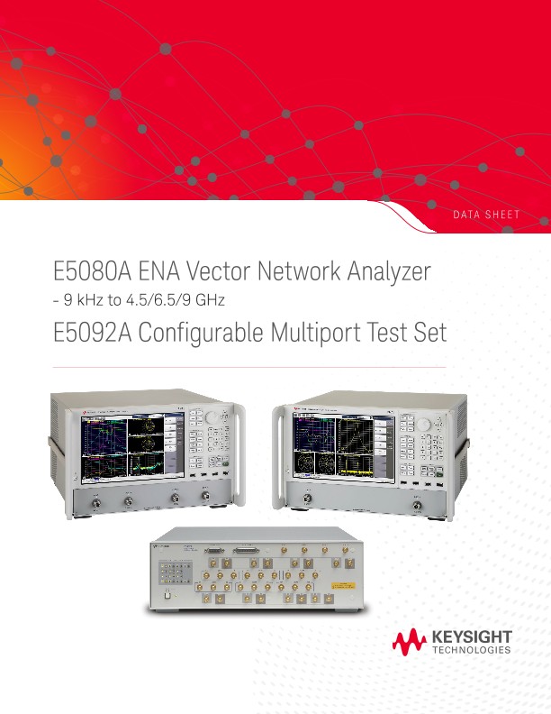 E5080A ENA Vector Network Analyzer, E5092A Configurable Multiport Test ...
