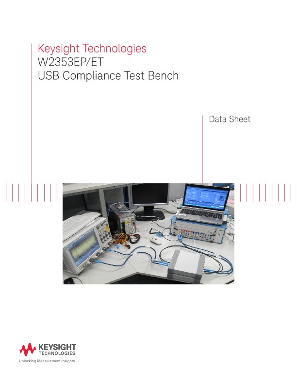 W2353EP/ET USB Compliance Test Bench PDF Asset Page | Keysight