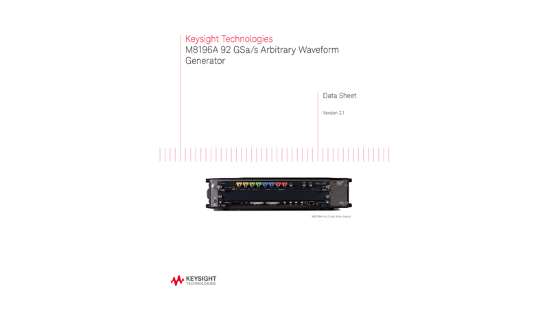 M8196A 92 GSa/s 任意波形发生器 | Keysight