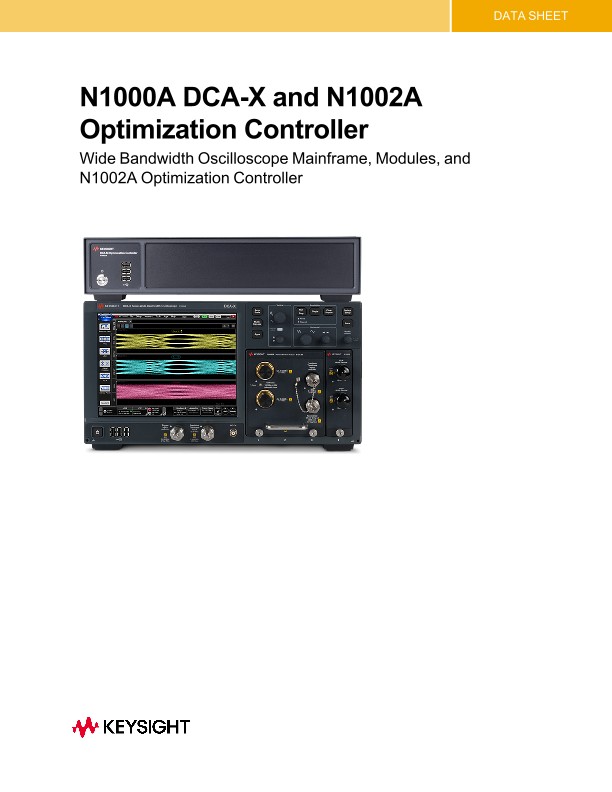 N1000A DCA-X and N1002A Optimization Controller PDF Asset Page | Keysight
